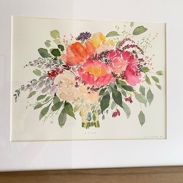 Custom Birth Flower Painting - Etsy