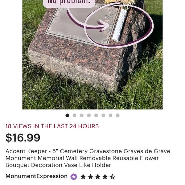 Accent Keeper - 8" Cemetery Gravestone Graveside Grave Monument ...