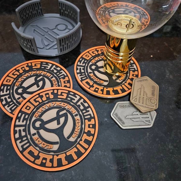 Oga's Cantina Star Wars Galaxy's Edge Inspired Coaster Set - Etsy