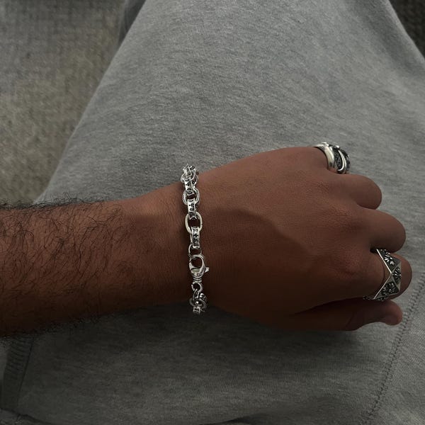 Ch Gothic Style Y2k Paper Chain Link Small Dagger Sword Necklace Chrome ...