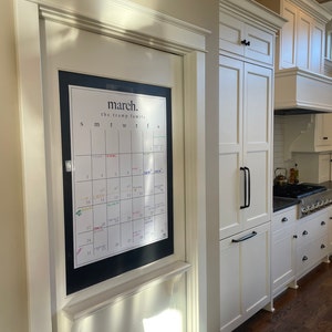 Large Personalized Monthly Wall Calendar With Wood Hanger 12 Months ...