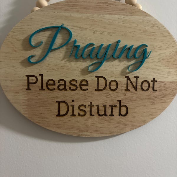 Praying - Please Do Not Disturb Door Hanger - Etsy