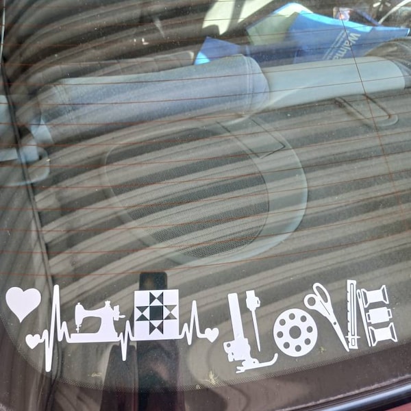 Love to Sew Decal Sticker | Sewing Machine Decal for Car Cup Laptop - Etsy