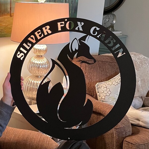 Personalized Fox Sign With Established Date - Etsy