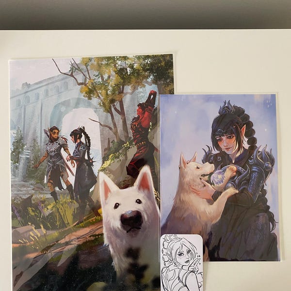 BG3 Baldur's Gate 3 Print Ft. Karlach Shadowheart Lae'zel Scratch ...