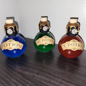 Final Fantasy Inspired HOLY WATER Potion Bottle With Magical Swirling ...