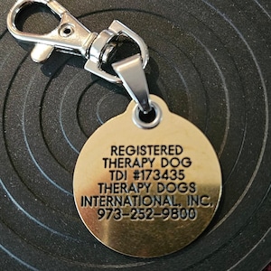 REINFORCED Deeply Engraved Solid Brass Dog Tag, 33mm Round - Etsy