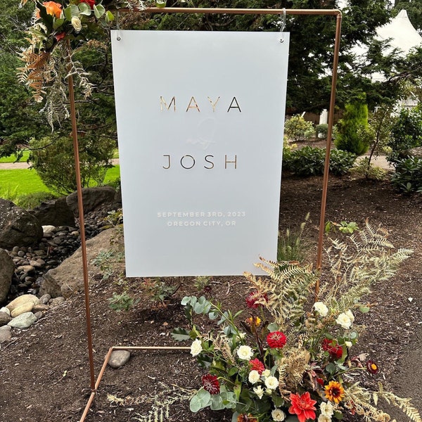 Copper Stand - Copper Wedding Welcome Stand - Copper Arbor - Wedding ...