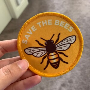 3 Inch Save the Bees Patch Badge - Etsy