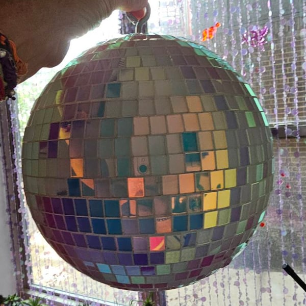 12 Inch Disco Ball Iridescent Decor Disco Balls Disco Holographic ...