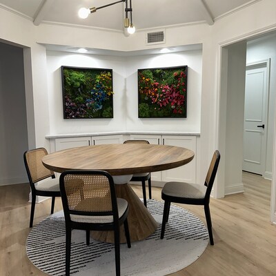 Woodland Coffee Table 60cm X 60cm 24' X 24' Brown Frame Biophilic ...