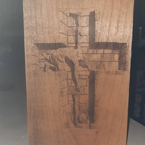 Digital Engraving File jesus Cross Well 3D Illusion File for - Etsy