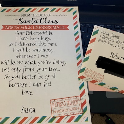 Editable Santa Cam Letter Printable Claus Spy Cam Note North - Etsy Canada