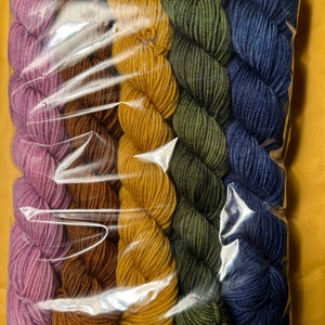 Hand Dyed Yarn 20g Mini Skeins Sock Fingering Weight 4 Ply - Etsy