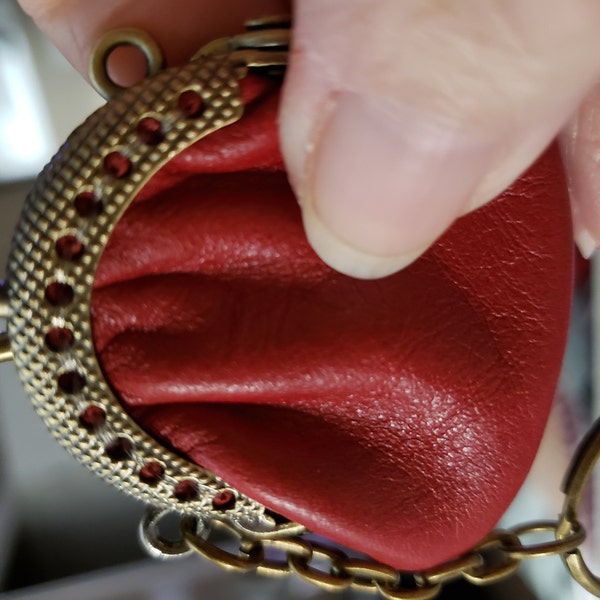 Leather Small Clasp Coin Purse ,leather Coin Purse, Genuine Leather ...
