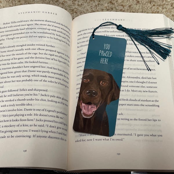 Labrador Bookmark, Dog Bookmark, Bookmark, Dog Gift, Labrador Gift, Fun ...