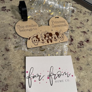 Castle Mouse Ears Stroller Tag - Etsy