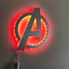 Illuminated Avengers Wooden LED Sign, Wall Sign, Avengers Wall Art ...