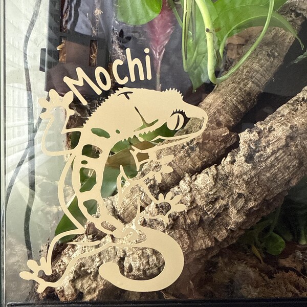 Crested Gecko Decal Customizable Enclosure Decor, Gecko Decal, Reptile ...