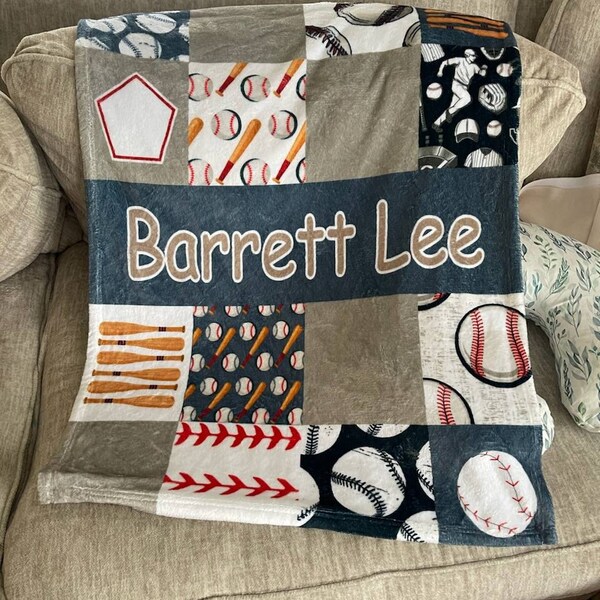 Personalized Baby Blanket, Custom Name Blankets , Happy Camper, Baby ...