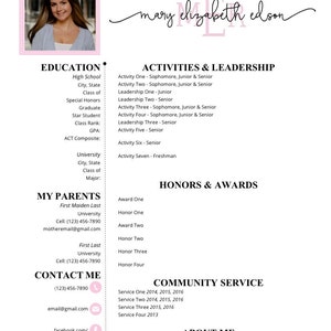 Elsa Sorority Resume, Cover & Photo Collage CANVA Templates - Etsy
