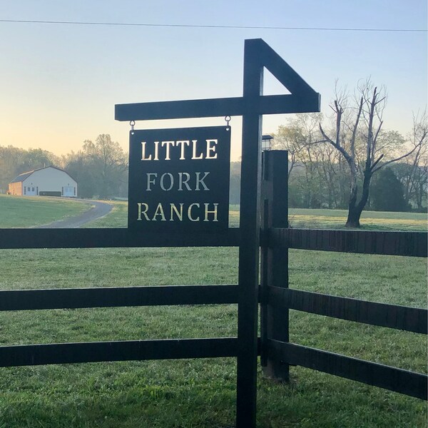 Custom Metal Ranch Entrance Sign Personalized - Etsy