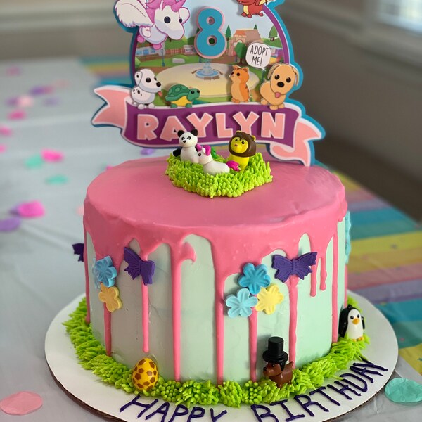 Video Game Cake Topper, Roblox Adopt Me Cake Topper, Adopt Me Cake ...