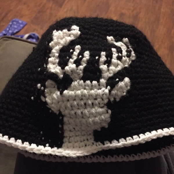 Crochet Pattern - Dylan Deer Silhouette Hat/beanie by Lakeside Loops ...