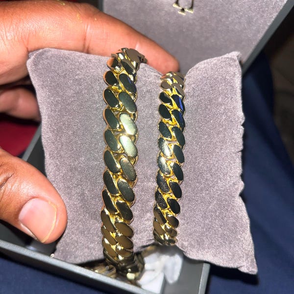 Cuban Link Chain 20MM Solid Handmade Jewelry Miami Style, Gift Birthday ...