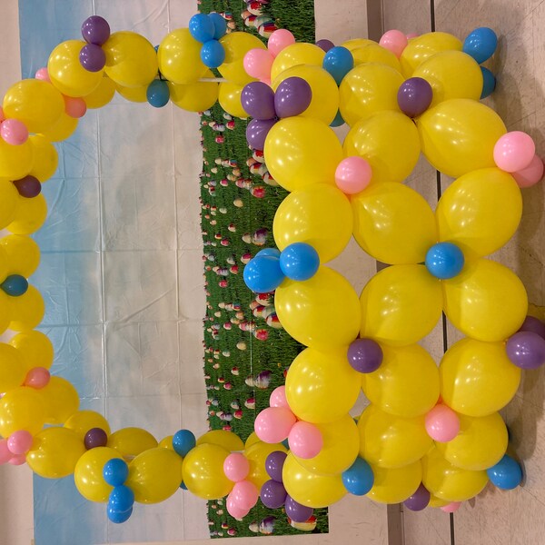 Easter Basket Balloon Arch Tutorial and Plans | Digital Balloon Recipe ...