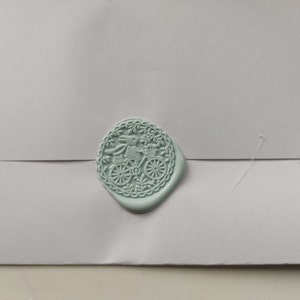 Rabbit Wax Seal Stamp Kit, Garden Bike Bunny Wax Seal Kit, Envelope ...