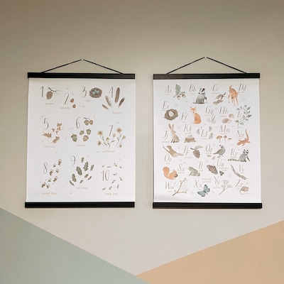 Woodland 123 Poster, Woodland Numbers Print, Woodland Nursery ...