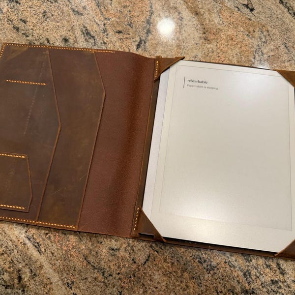 Personalized Leather Folio Case With Pen Holder for Remarkable 2 ...