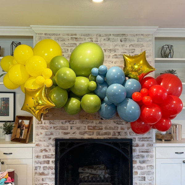 Mario Bros Balloon Garland, Super Mario Party Decorations, Muted Mario ...