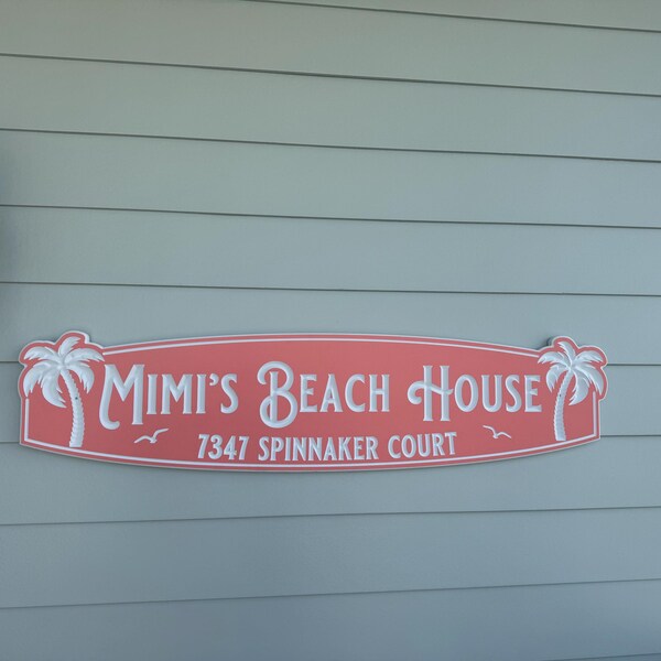 Personalized Custom PVC Sign for Your Beach Home Coastal Retreat ...