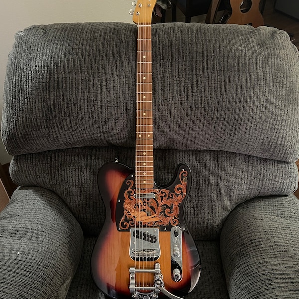 Carved Leather Covered Telecaster Body / Carved Leather Bound ...