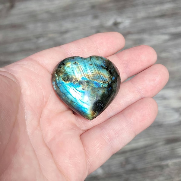 Large Puffy Labradorite Heart 40-50mm (1.5"-2") - Etsy
