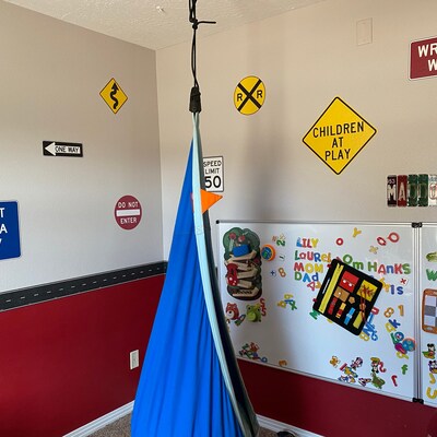 Children at Play Sign Fabric Wall Decal Traffic and Street Signs 3 ...