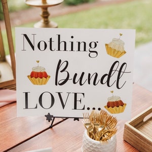 Bundtini Bar Sign, Wedding Sign, Reception Sign, Dessert Menu, Cake ...