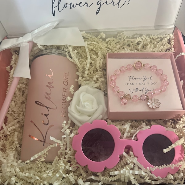 Flower Girl Proposal Box Gift, Flower Girl Gift Set, Flower Sunglasses ...