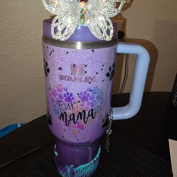 Ohana Blue Guy Glitter 40oz Stanley - Etsy