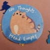 No Thoughts Head Empty / Cat Sticker / Vinyl Sticker / Journaling ...
