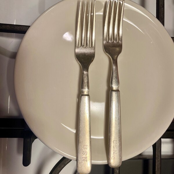Vintage Collectible US Navy USN Dinner Fork 7 1/4" by Wm Rogers - Etsy