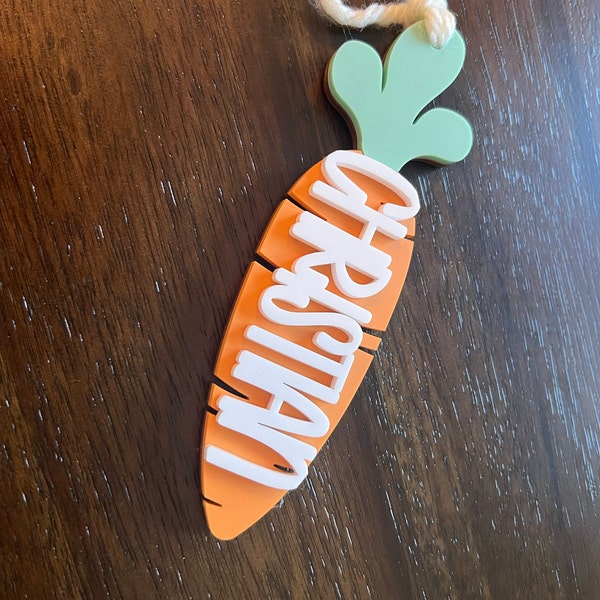 Easter Basket Tag Carrot Tag Basket Tag Personalized Easter Basket Tag ...