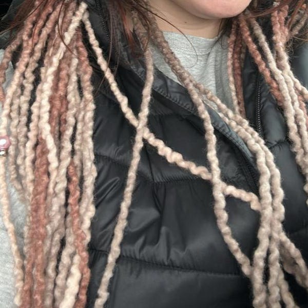 Wool Dreads FLAME 10 DE to Full Set Dreadlocks Extensions Ombre Ocher ...