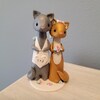 Weasel Wedding Cake Topper - Polymer Clay Animal Cake Topper and ...