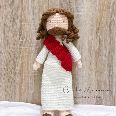 PATTERN: Jesus Crochet Amigurumi, Jesus Stuffed Doll, Jesus Amigurumi ...