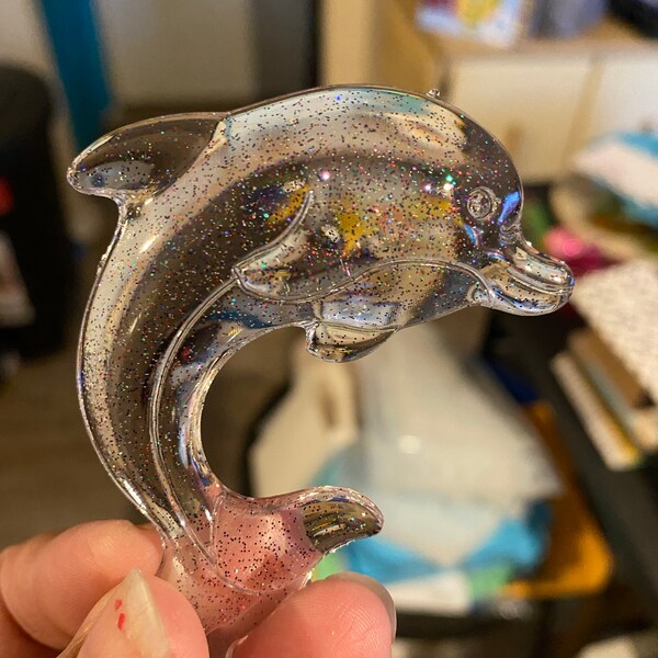 Cute Dolphin Silicone Mold-dolphin Resin Mold-dolphin Keychain Resin ...