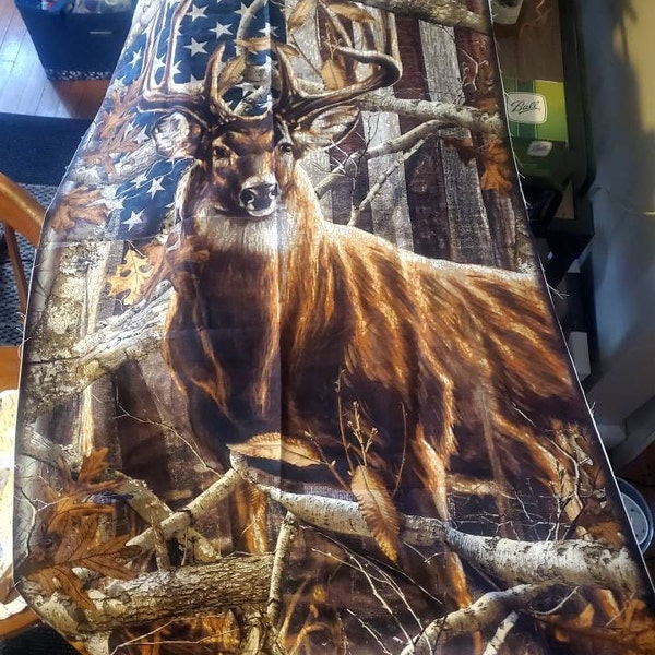 Deer Quilt Fabric Panel / Realtree Patriotic Deer Panel 24x44 Inch ...