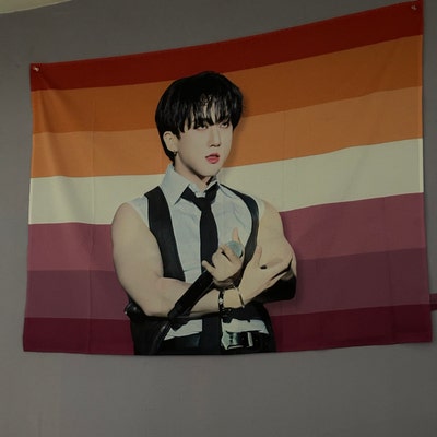 SVT Woozi Pool Shirtless Photo Flag Banner, Seventeen Woozi Kpop Flag ...
